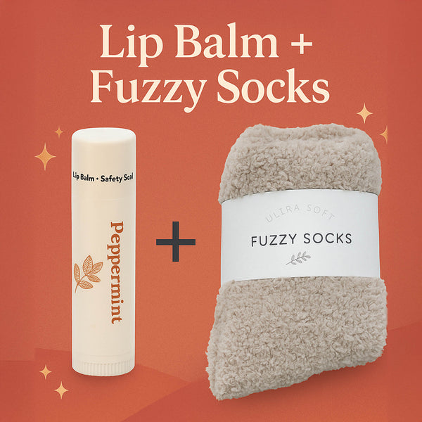 Fuzzy Socks + Lip Balm - giftboxloveco